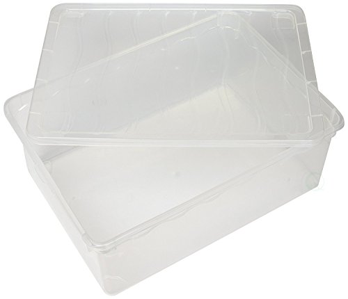 Basicwise Plastic Storage Container, Shoe box, Set of 6