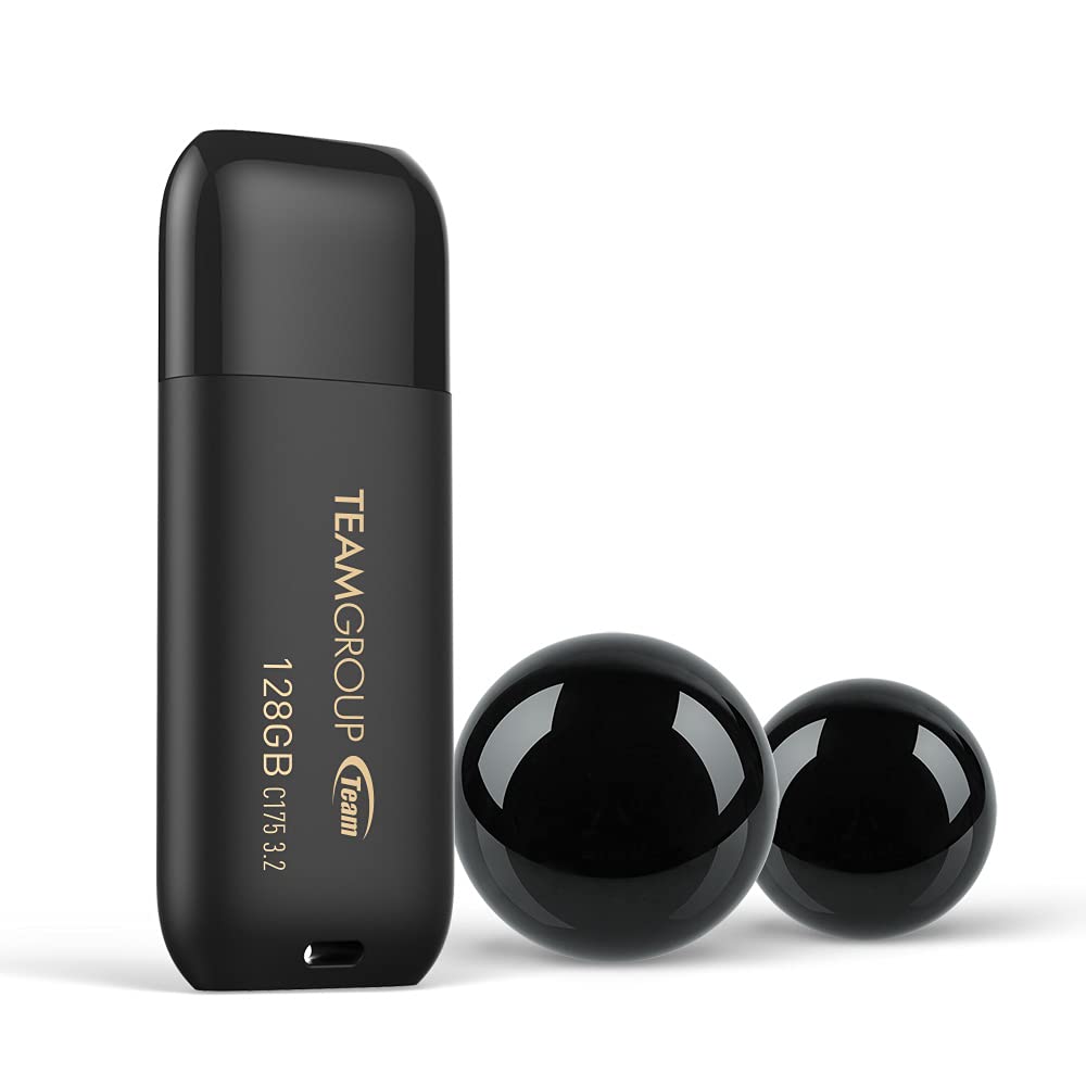 TEAMGROUP C175 256GB 2 Pack USB 3.2 Gen 1 (USB 3.1/3.0) Read 100MB/s Flash Thumb Drive, External Data Storage Memory Stick Compatible with Computer/Laptop Matte Black TC1753256GB22