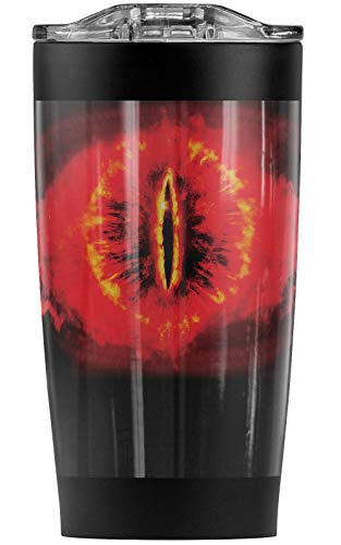 Logovision The Lord Of The Rings Eye Of Sauron Stainless Steel Tumbler 20 oz Coffee Travel Mug/Cup, Vacuum Insulated & Double Wall with Leakproof Sliding Lid | Great for Hot Drinks and Cold Beverages