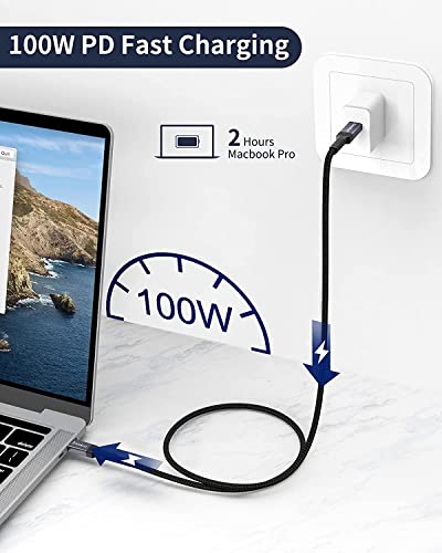 Sniokco USB4 Cable 6.6FT, USB C to USB C Cable 40Gbps with Emarker for Thunderbolt 4/3 USB C 3.2 Gen2*2 PD3.1 240W 100W Data Sync Charger Video Audio for Monitor Display PC Laptops iPhone16 15 MacBook