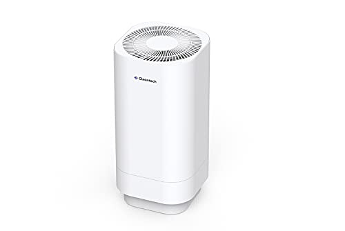 Cleantech UVC Air Purifier with H11 True HEPA Filter for Home, Office, Pets - Eliminates Germs, Allergies, Smoke, Dust, Pollen, Odor Eliminator Medical Grade 2 Stage Air Purification, Quiet (White)