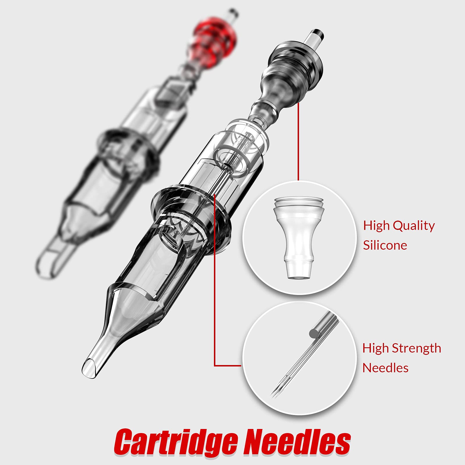 Wormhole Rotary Tattoo Machine Kit - 40 Cartridges, 20 Inks, Power Supply - Complete Professional Tattoo Pen Set for Beginners and Artists