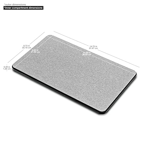 Madesmart Drying Stone Dish Drying Mat with Nonslip Base, Mineral-Based Dish Mat for Kitchen Counters, Carbon