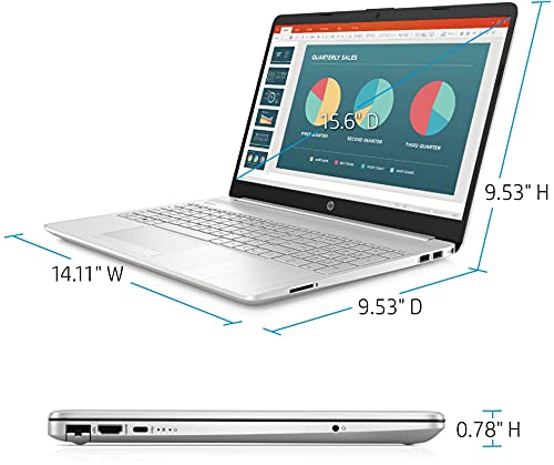 HP Business 15 Laptop 15.6” Diagonal HD Touchscreen 11th Gen Intel i3-1115G4 (Beat i5-8265U) 8GB RAM 256GB SSD Intel UHD Graphics USB-C Office365 Win10 Pro + HDMI Cable