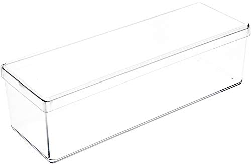 Pioneer Plastics 160C Clear Rectangular Plastic Container, 8.375" W x 2.75" D x 2.375" H