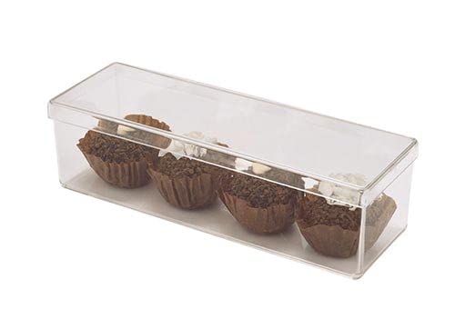 Pioneer Plastics 160C Clear Rectangular Plastic Container, 8.375" W x 2.75" D x 2.375" H