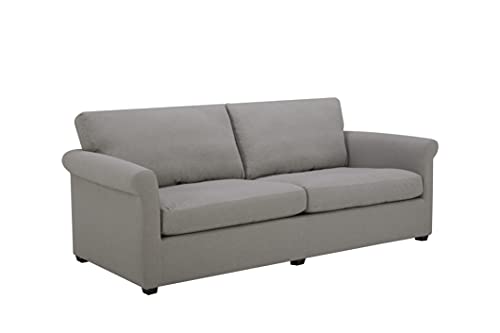 Amazon Brand – Stone & Beam Balkan Contemporary Rolled-Arm Sofa Couch, 91"W, Light Grey