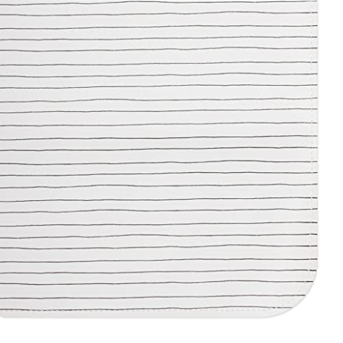 Lila Mae Baby Changing Mat - Wipeable, Portable Changing Pad, Travel Changing Mat for Baby or Small Toddler, Easy to Fold or Roll Up - Faux Leather (Black Pencil Stripe)