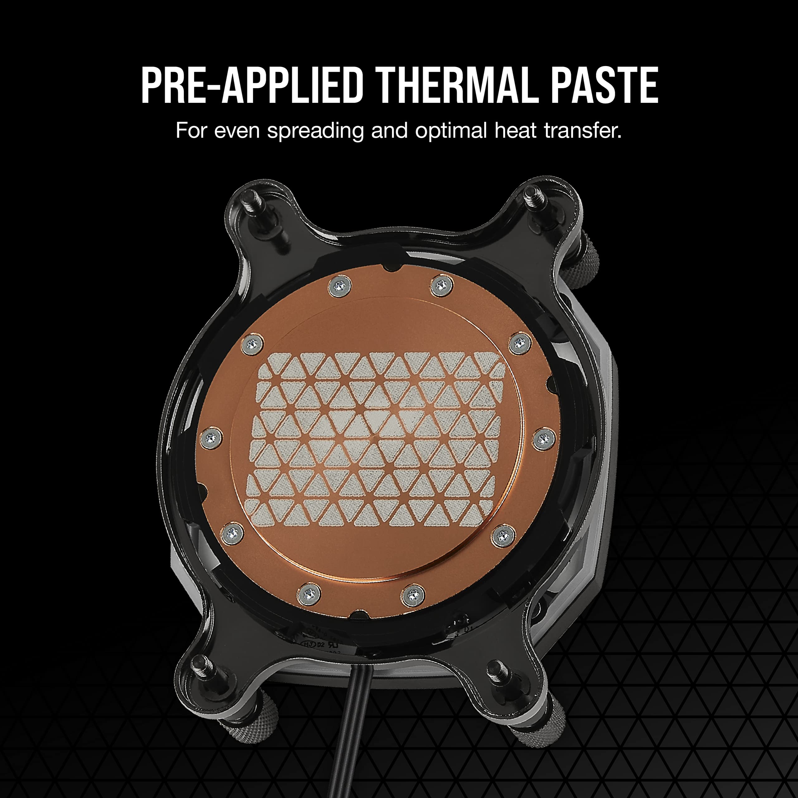 CORSAIR Hydro X Series XC5 RGB PRO CPU Water Block - AMD Socket AM5, AM4 - Copper Cold Plate - More Than 110 Micro-Cooling Fins - 16 Vivid RGB LEDs, Black