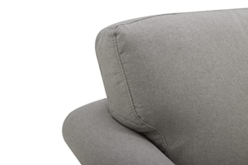 Amazon Brand β Stone & Beam Balkan Contemporary Rolled-Arm Sofa Couch, 91"W, Light Grey
