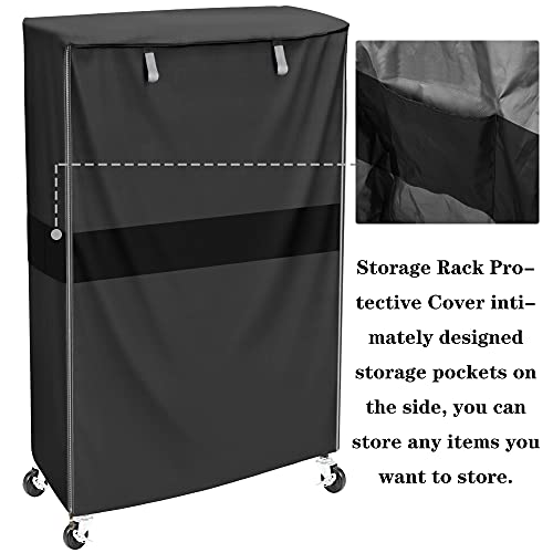 MOLLYAIR Wire Shelf Cover Wire Rack Cover Storage Rack Cover Used to Cover Sundries, Suitable for Rack 36X18X54in Gary
