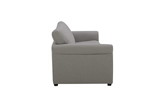 Amazon Brand β Stone & Beam Balkan Contemporary Rolled-Arm Sofa Couch, 91"W, Light Grey