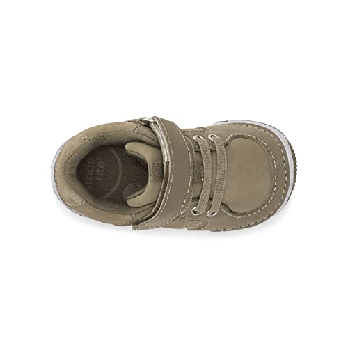 Stride Rite Kids SRTech Wes Casual Sneaker, Taupe, 6.5 Wide US Unisex Toddler