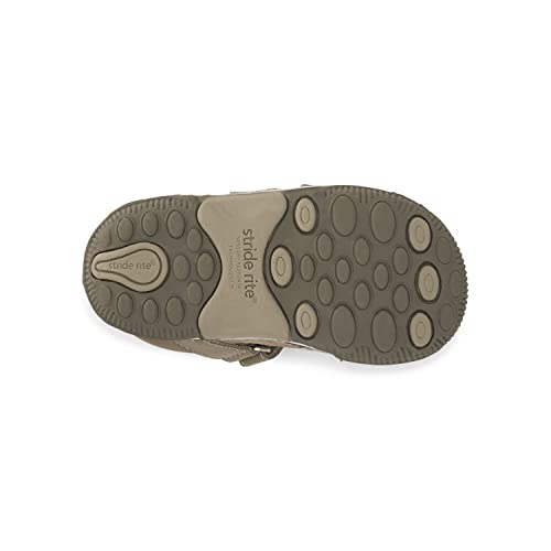 Stride Rite Kids SRTech Wes Casual Sneaker, Taupe, 6.5 Wide US Unisex Toddler
