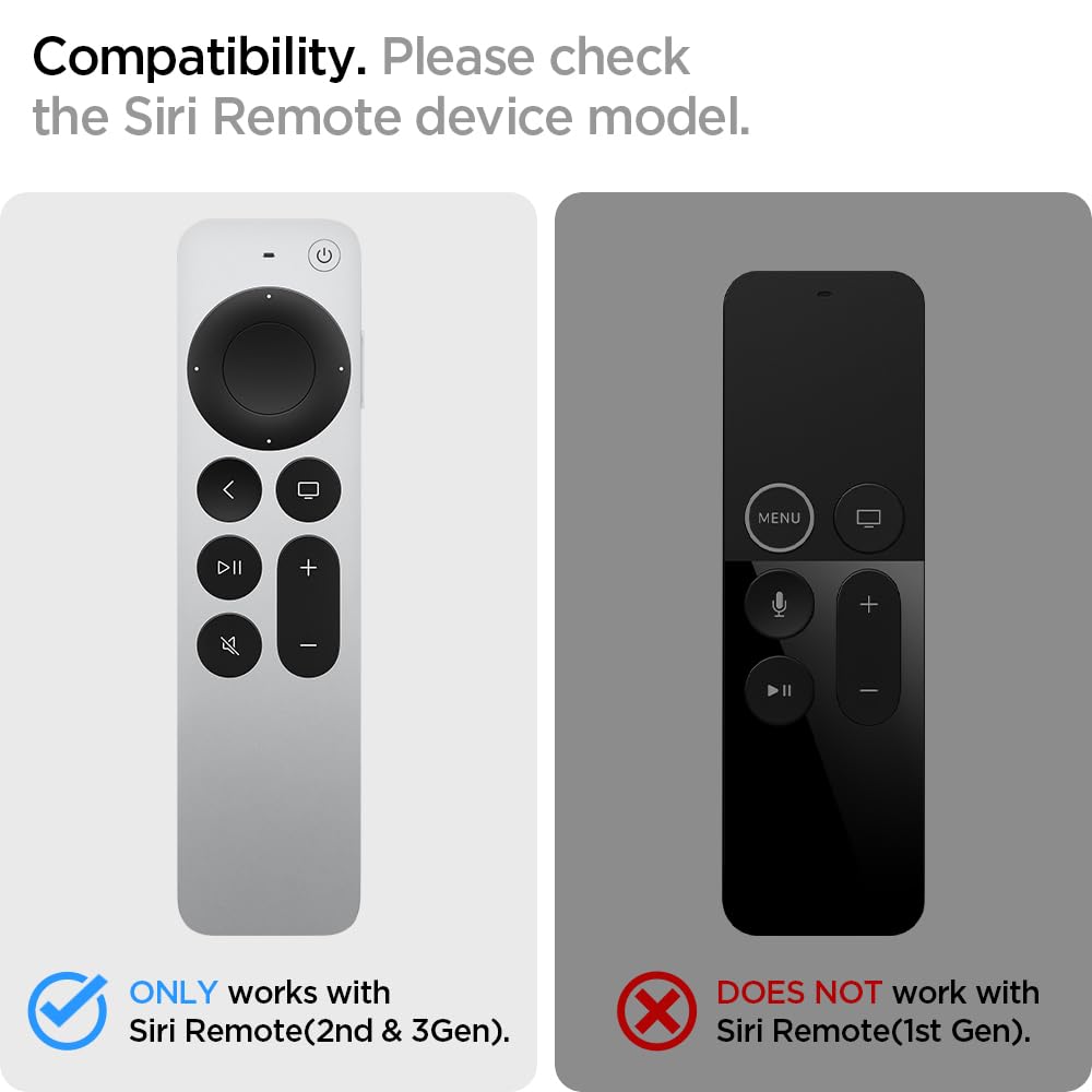 Spigen Rugged Armor Designed for Apple TV 4K 2021/2022 Siri Remote Case Cover with Shockproof Magnetic Technology and Wrist Strap (Metal Plate and Magnetic Included) - Black