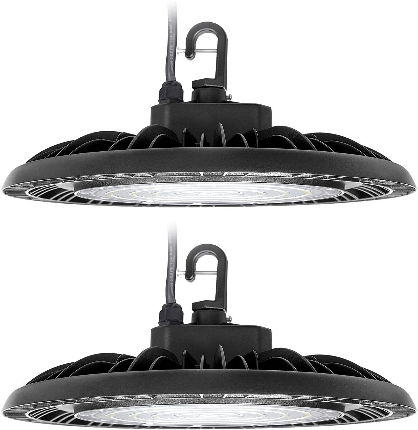 Hyperikon UFO LED High Bay Light 150W (600 Watt Replacement), Shop and Warehouse Area Lighting, DLC, 2 Pack