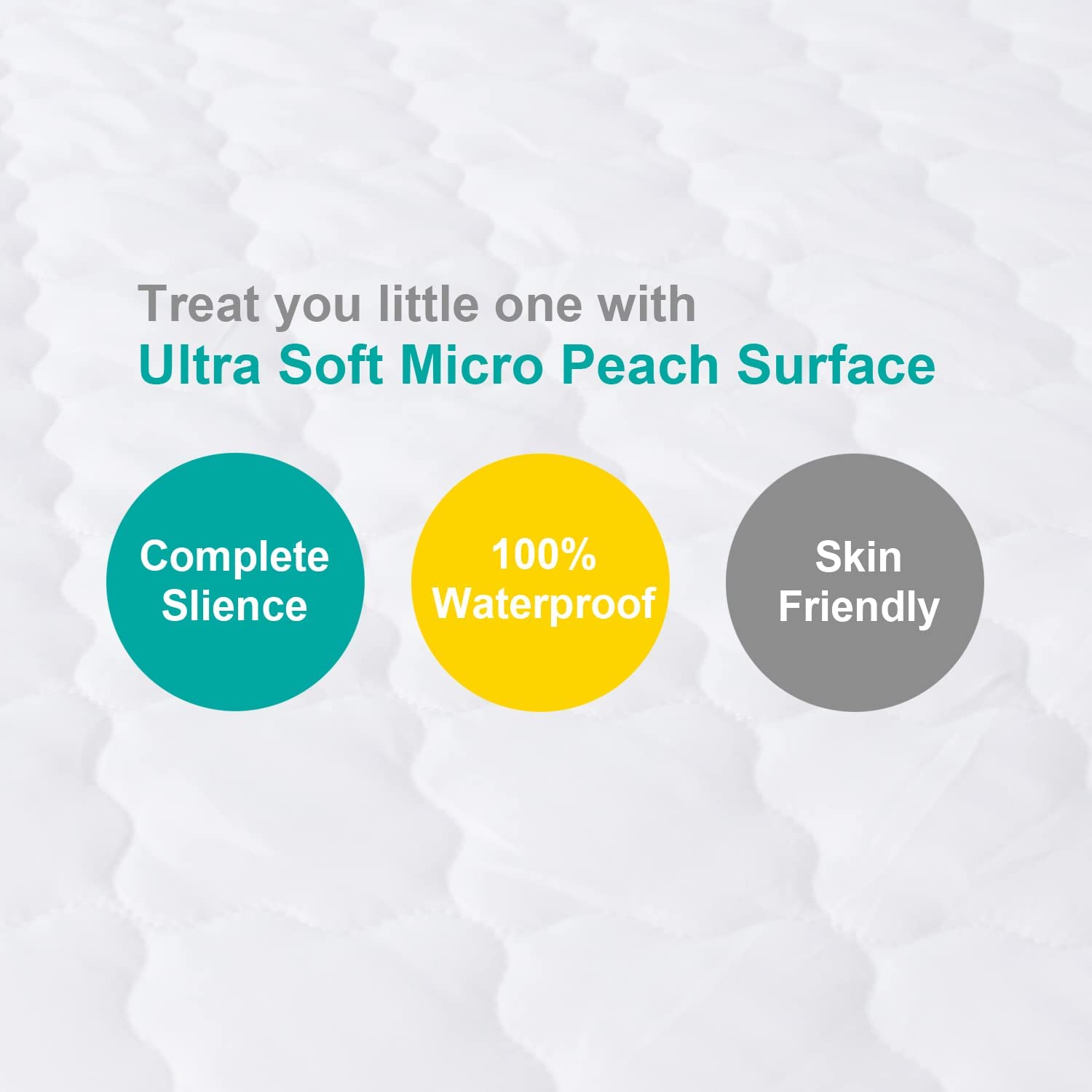 Bassinet Mattress Pad Cover Waterproof, Quilted Mattress Protector Sheets Fits All Mainstream Bassinet - Rectangle, Oval, Hourglass, 2 Pack, Ultra Soft Breathable, Grey and White