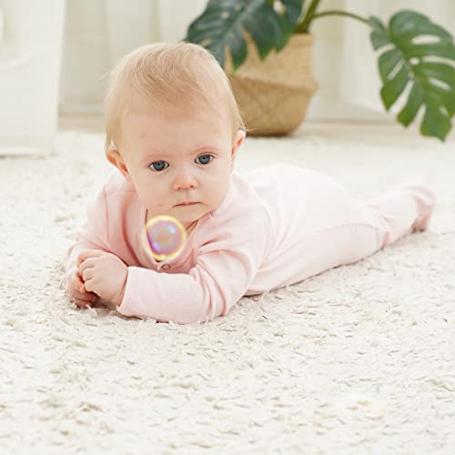 KISBINI Baby Footed Pajamas with Mitten Cuffs Unisex Cotton Snap-up Romper Jumpsuit Sleep and Play 0-12 Months Footies