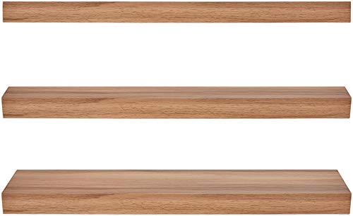 Kiera Grace kieragrace KG Maine Floating Shelves-Golden Oak, 24", Set of 3 Wall Organization