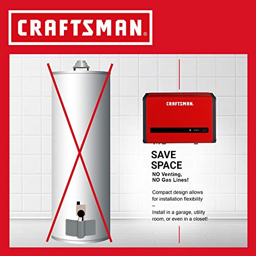 Craftsman CMXTEPA0036 36kW 240-Volt 7.3 GPM Electric Tankless Water Heater, Red