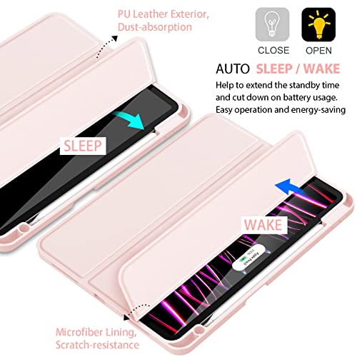 iPad Pro 11 Inch Case 2022 2021 2020 2018, Hoidokly Slim Stand Protective Folio Case Smart Cover with Pencil Holder Compatible with Apple iPad Pro 11" 4th 3rd 2nd 5st Generation