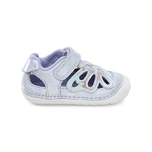 Stride rite Girls SM Posie Sandal, Iridescent, 4 Toddler