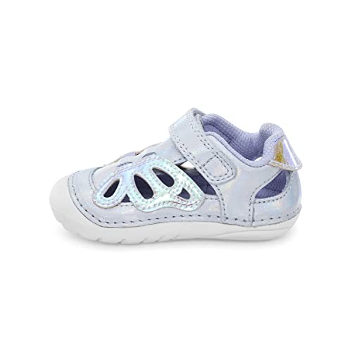 Stride rite Girls SM Posie Sandal, Iridescent, 4 Toddler
