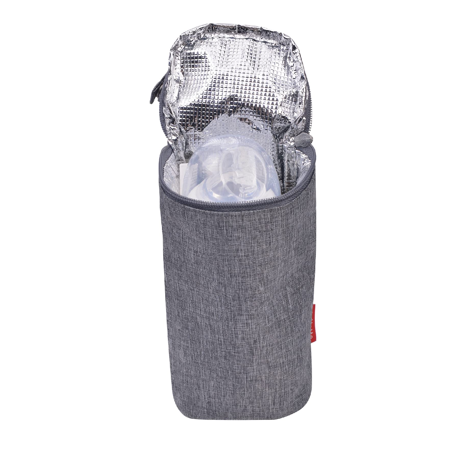 Bellotte Insulated Baby Bottle Bags (2 Pack) - Travel Carrier, Holder, Tote, Portable Breastmilk Storage (Grey)