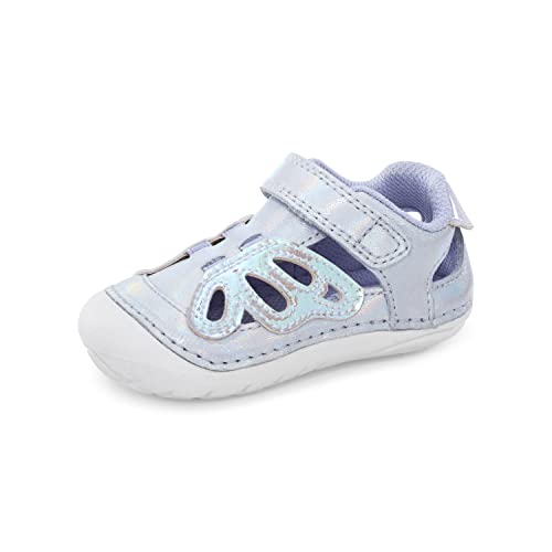 Stride rite Girls SM Posie Sandal, Iridescent, 4 Toddler