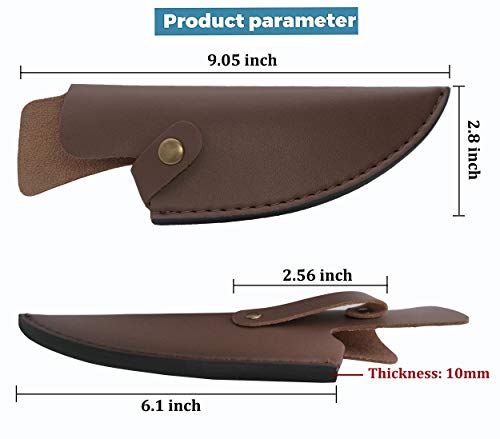 Kitory Leather Knife Sheath 6 inch Boning Knife Practical Soft Leather Sheath with Belt Loop Good for Protect Fixed Blade & Carry Out