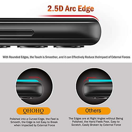QHOHQ 3 Pack Screen Protector for Samsung Galaxy A32 5G/M32 5G (Not fit A32 4G&M32 4G) with 3 Pack Camera Lens Protector, HD Tempered Glass Film, 9H Hardness, Anti-Scratch, Easy Install, Case Friendly