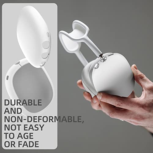 Seltureone Silicone Case Cover for AirPods Max, Anti-Scratch No Yellowing Accessories for AirPods Max, Precise Fit, Scratch-Resistant, Lightweight and Stylish (White)