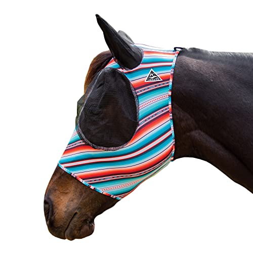 Professional's Choice Comfort-Fit Pony Fly Mask - Santiago Pattern - Maximum Protection and Comfort for Your Horse