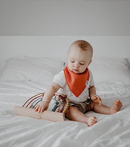Meerdif Baby Bandana Drool Bibs 10 Pack Solid Organic Cotton Baby Bibs for Boys, Girls, Unisex - Plain Colors
