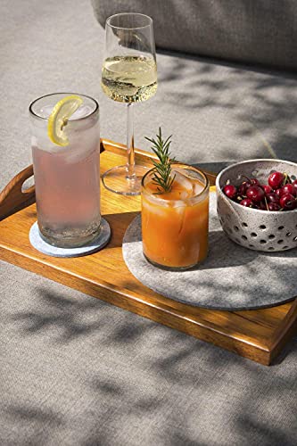 Graf Lantz Bierfilzl 100% Merino Wool Moisture Wicking, Absorbent Felt Coasters, Round, Multi-Color Set of 4, Flame