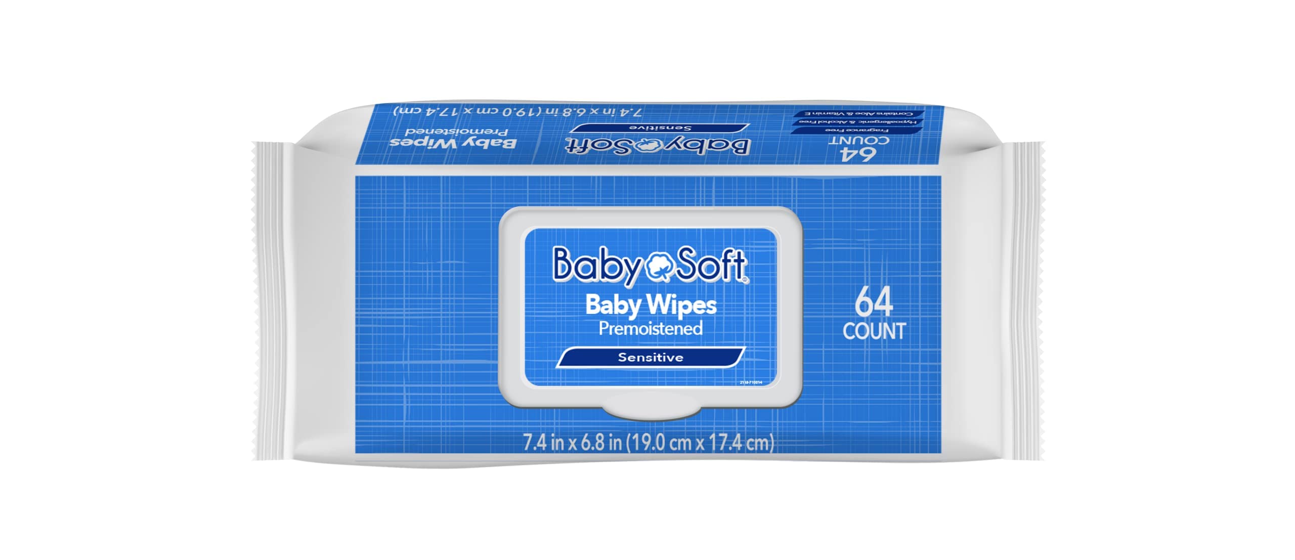 Baby Wipes, Baby Soft Sensitive 8 Flip top packs (512 Wipes Total).