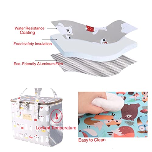 Kwang Min Llama Insulated Lunch Bag, Reusable Cooler/Organizer for Office,School,Picnic,Party,Beach.Durable fabric w/Water &Scratch Resistance,Light, EZ to Clean,Ideal Gift for BTS/Normal(Navy)