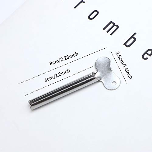 Azure Zone, 10 Pcs Stainless Steel Toothpaste Tube Squeezers Key Roller Tube Creams Paint Squeezer Tool for Bathroom Hair Dye Cosmetic