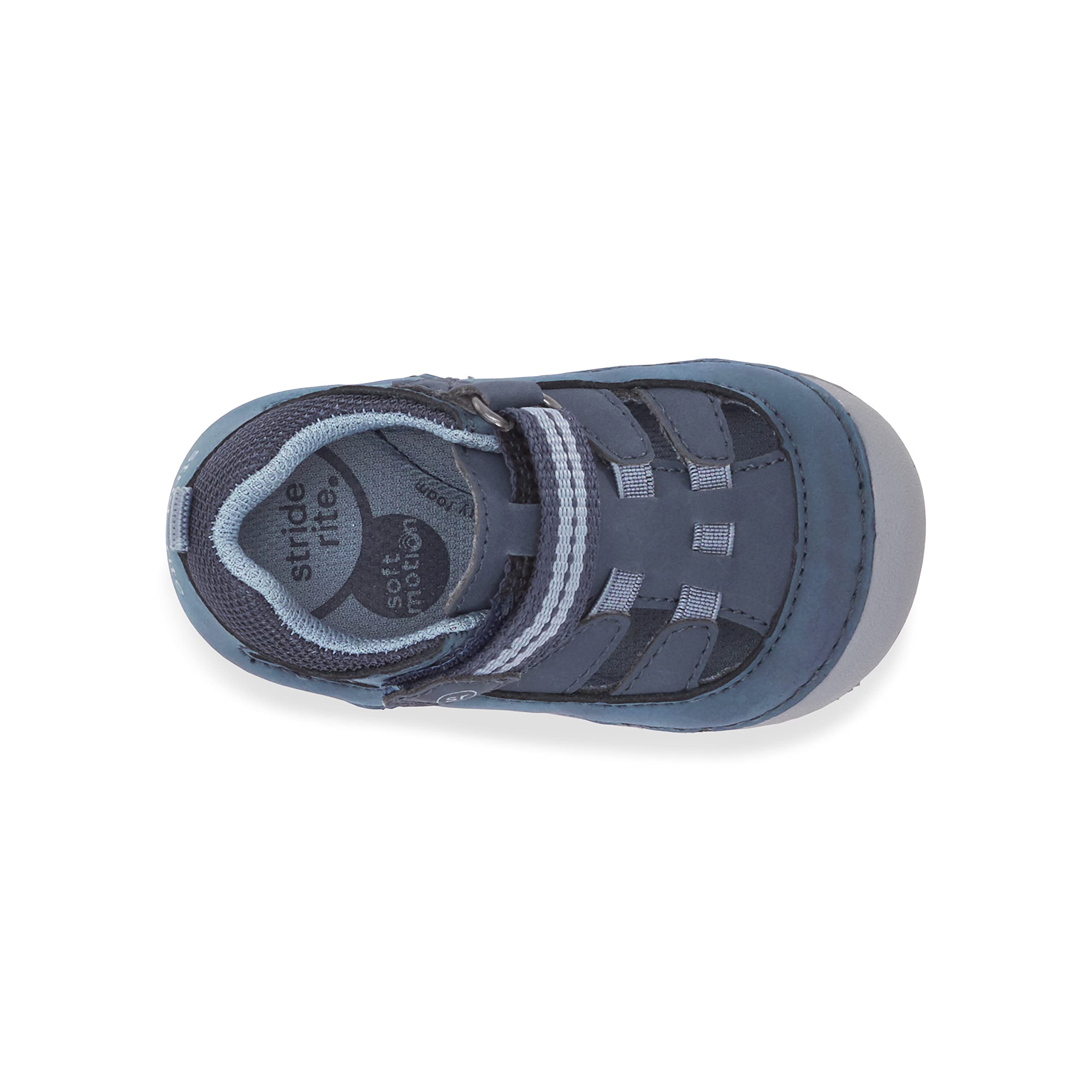 Stride Rite baby boys Sm Sonny Sandal, Dark Blue, 3.5 Wide Infant US