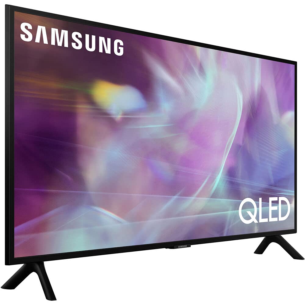 Samsung QN32Q60AAFXZA 32 Inch QLED HDR 4K UHD Smart TV Bundle with TaskRabbit Installation Services + Deco Mount Wall Mount + 2X HDMI Cables + Surge Adapter