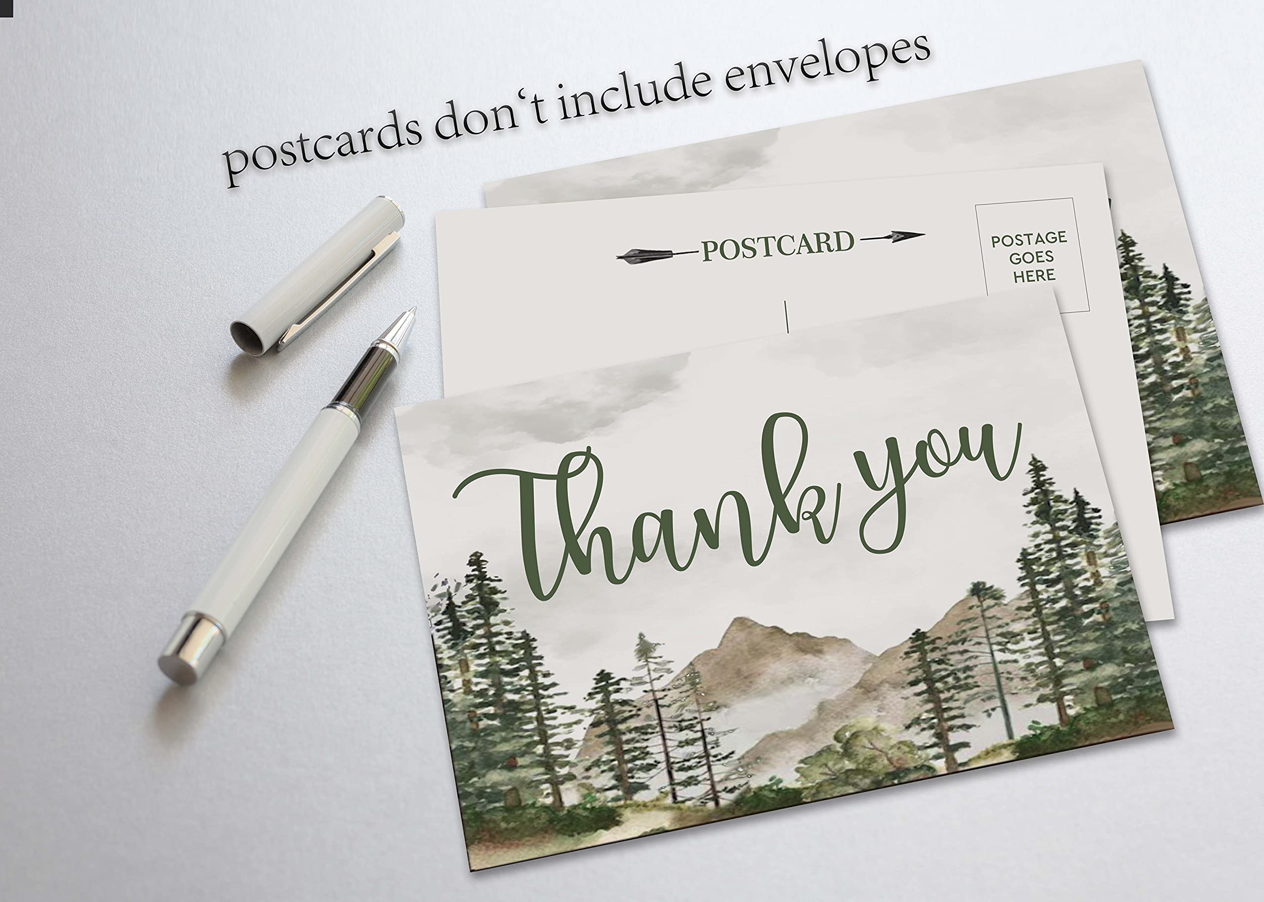 Yuansail Baby Shower Thank You Postcards, Forest Appreciation Post Cards, 25 cards – (bb003-ganxie)