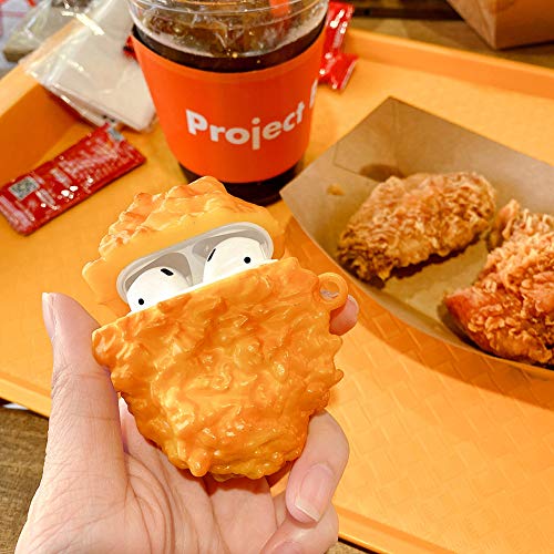 Cute 3D Cartoon Case Compatible with AirPods Pro, Creative Food Hamburg Design Unique Fun Soft Silicone Shockproof Protective Case for AirPods Pro (Chicken Nuggets, AirPods Pro)