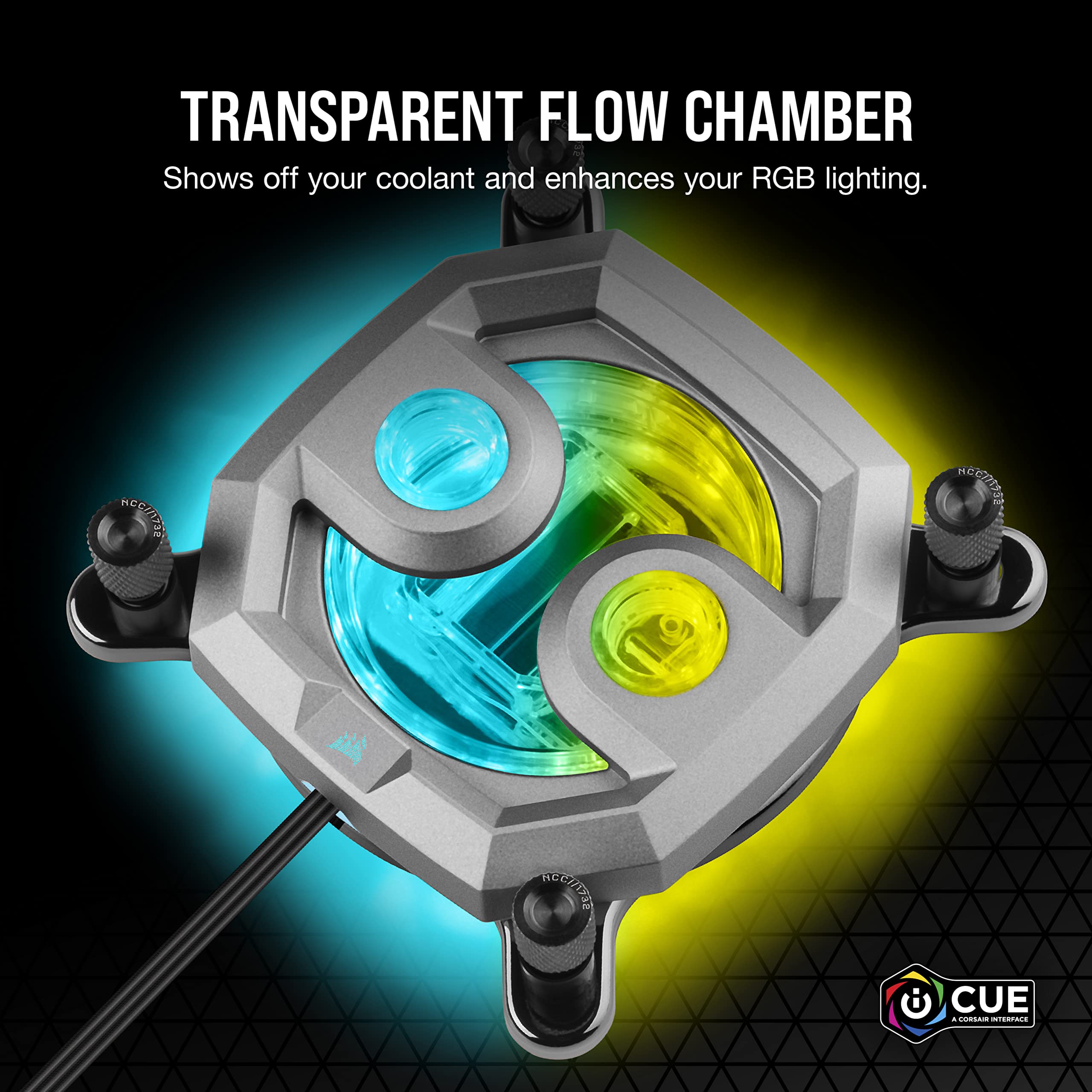 CORSAIR Hydro X Series XC7 RGB PRO CPU Water Block for Intel LGA 1700, 1200, 115X and AMD Socket AM4 (Copper Cold Plate, 110 MicroCooling Fins, 5V ARGB Motherboard Adapter Cable Included) Silver