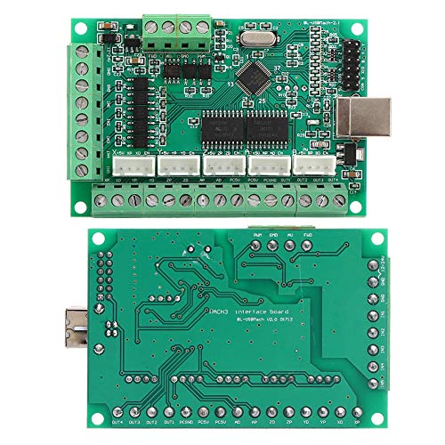 Davitu Motor Driver - DC 12-24V CNC Driver Board USB 100Khz Branch 5 Axle Port Driver Motion Control Card