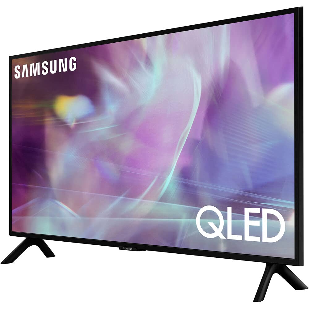 Samsung QN32Q60AAFXZA 32 Inch QLED HDR 4K UHD Smart TV Bundle with TaskRabbit Installation Services + Deco Mount Wall Mount + 2X HDMI Cables + Surge Adapter