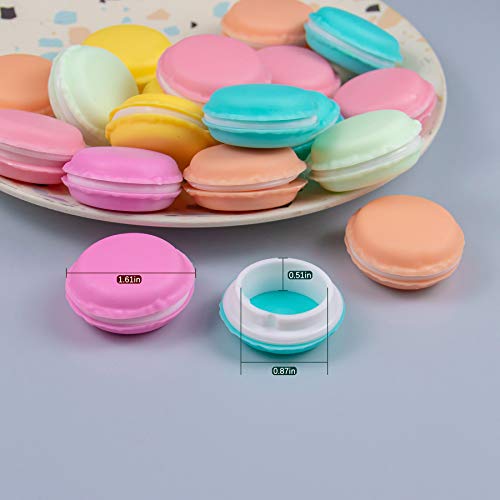 AUEAR, 30 Pack Macaroon Case, Mini Macaroon Box, Macarons Jewelry Storage Box, Macaroon Cute Pill Box Candy Organizer Travel Ring Earring Container