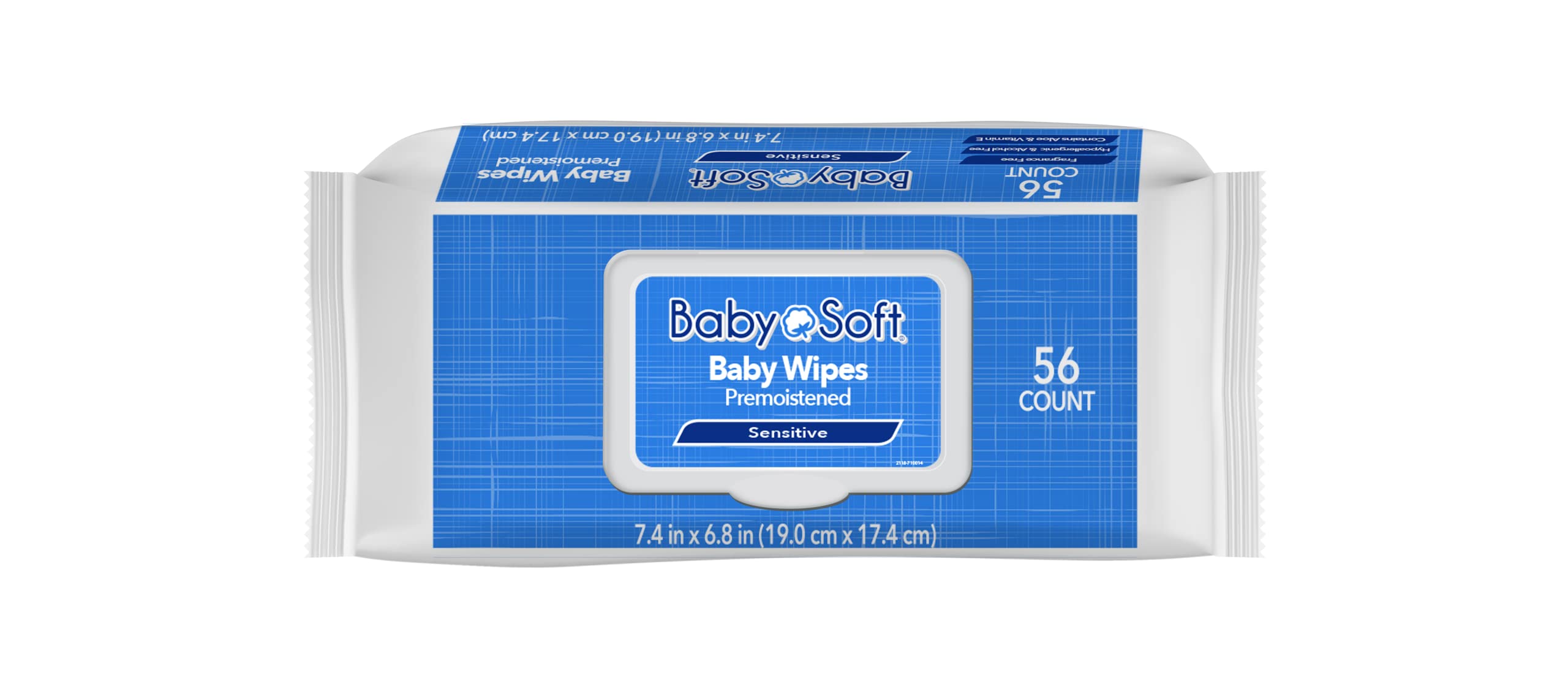 Baby Wipes, Baby Soft Sensitive 8 Flip top packs (448 Wipes Total)