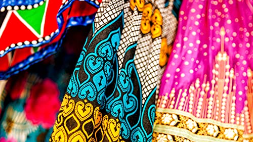 Ankara Fabric, 6 Yards/Black and White Print WP1442
