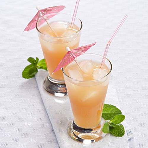 Prextex Drink Umbrella Cocktail Picks - Bulk Pack of 220 Assorted Tropical Decor Party Picks with Parasol | Cocktail Umbrellas for Drinks, Tiki Bars, Picnics, Cake Toppers