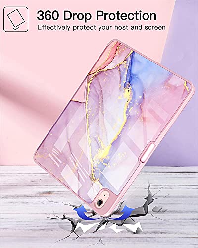 ZtotopCases for New iPad Mini 6 Case 2021, Shockproof iPad Mini 6th Generation Case with Pencil Holder, Auto Sleep/Wake, Premium Protective Smart Cover for iPad Mini 6th Gen 8.3 inch, Marble Pink
